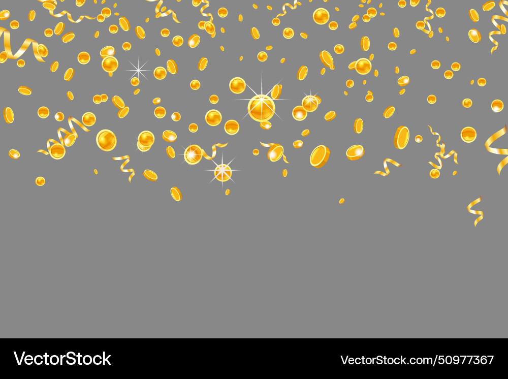 Explosive gold money bursting with riches Vector Image