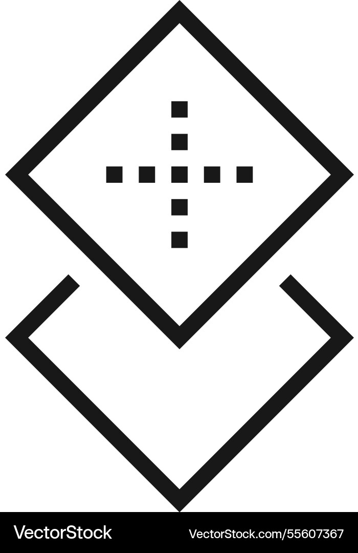 Layers flat line web icon concept Royalty Free Vector Image