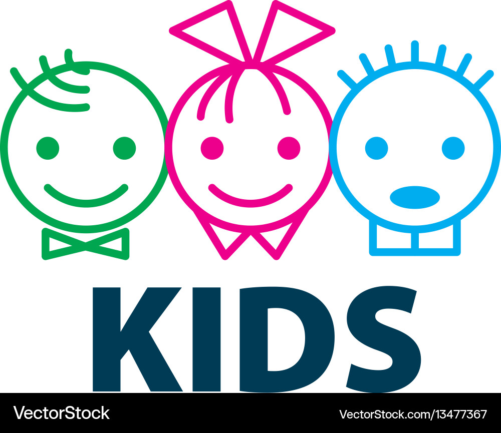 Logo kids Royalty Free Vector Image - VectorStock