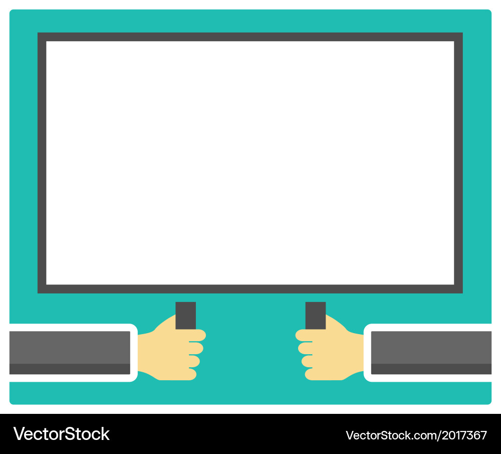 Poster background with two hand Royalty Free Vector Image