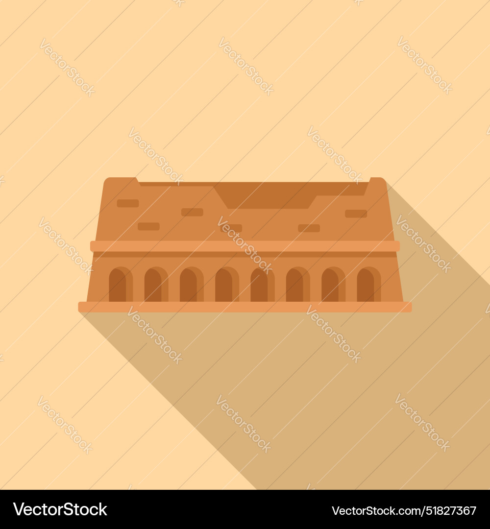 Roman colosseum building representing ancient Vector Image