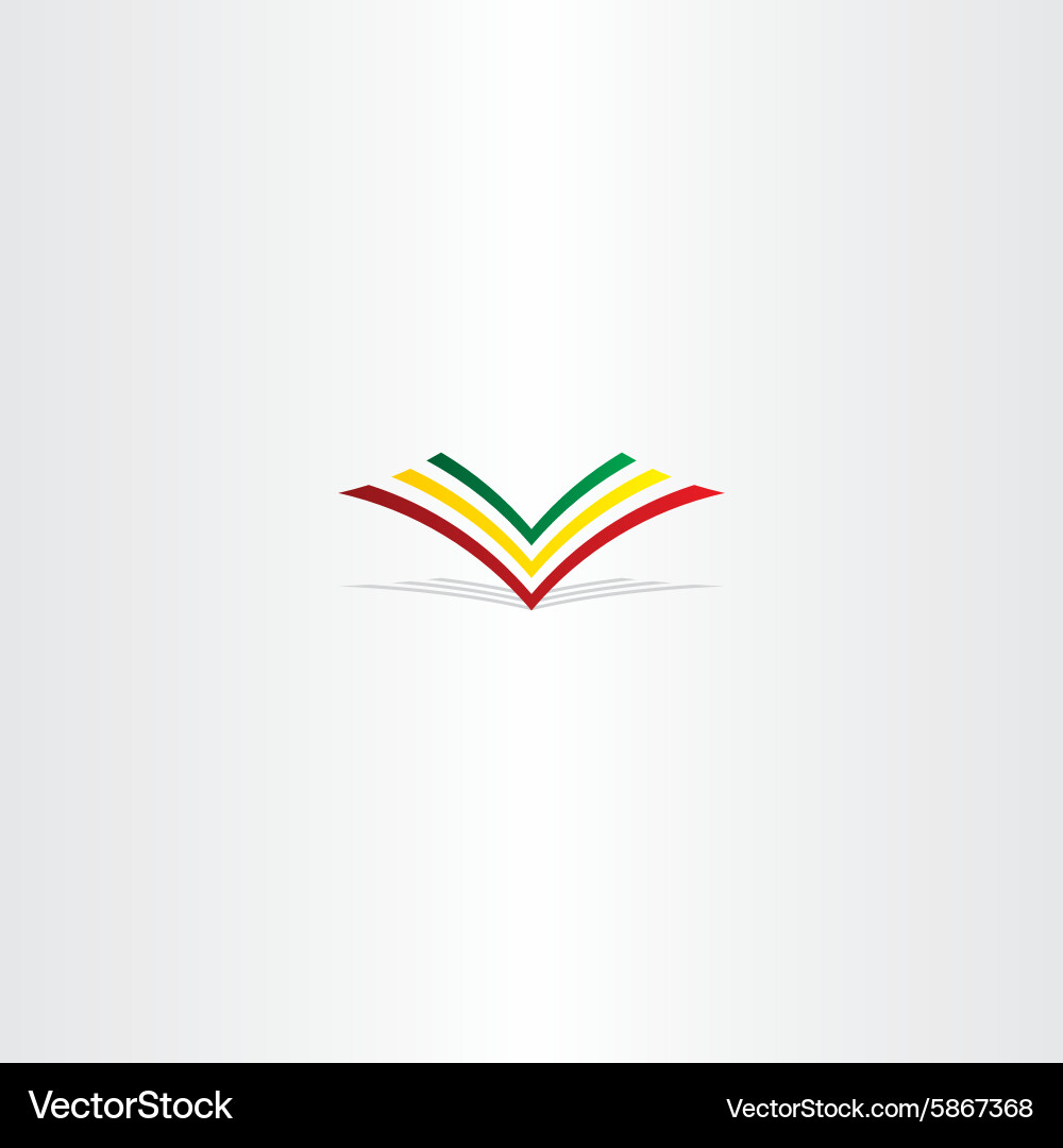 Colorful book logo sign element Royalty Free Vector Image