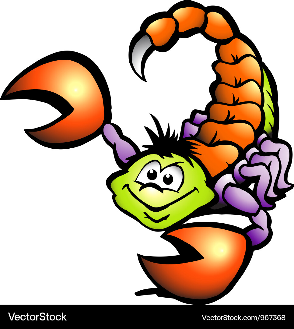Hand-drawn of an danger scorpion Royalty Free Vector Image