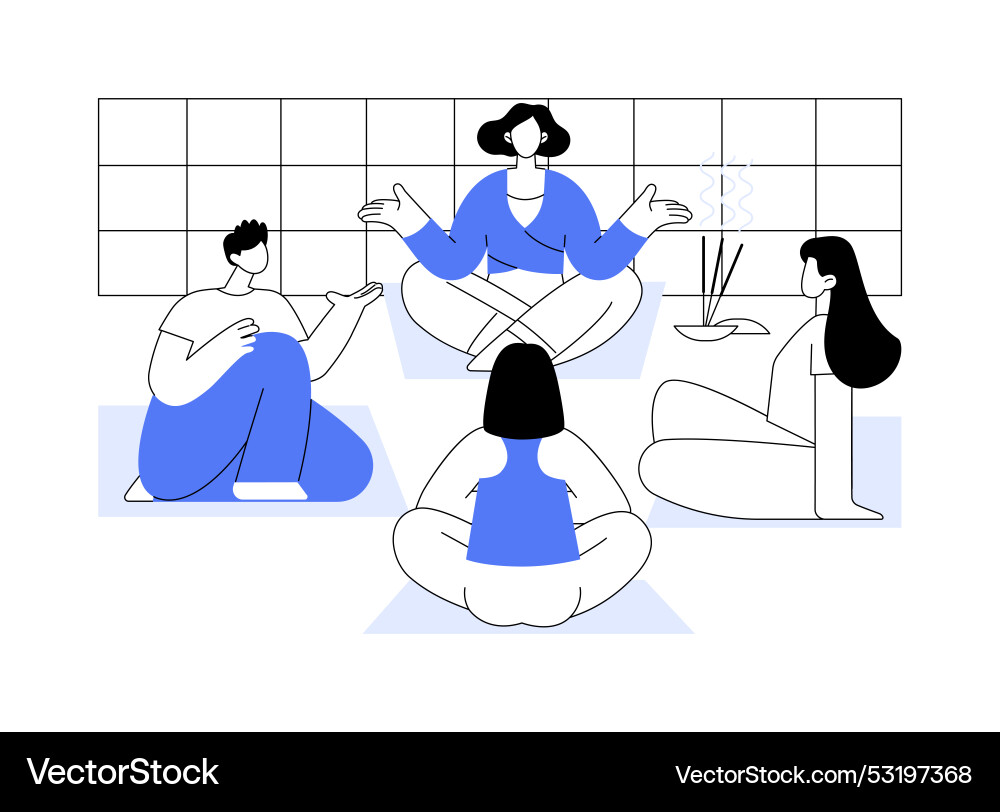 Mindful conversation isolated cartoon Royalty Free Vector
