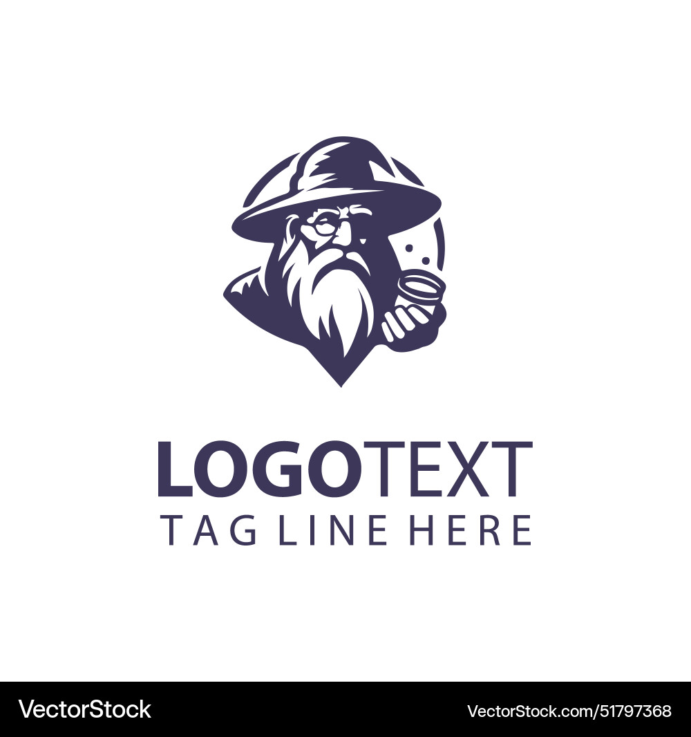 Wise old man logo Royalty Free Vector Image - VectorStock