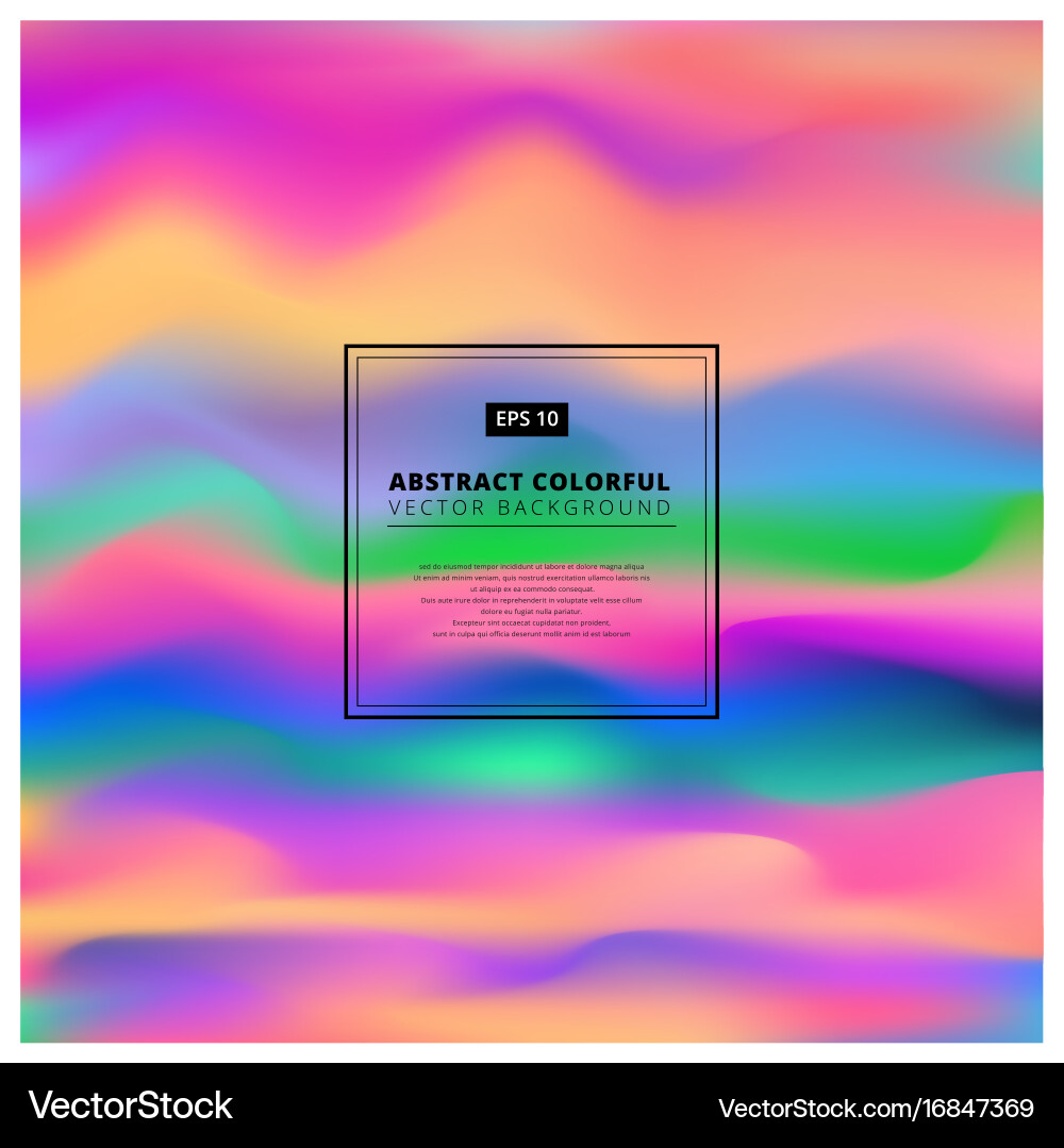 Abstract colorful 3d wavy background liquid color Vector Image