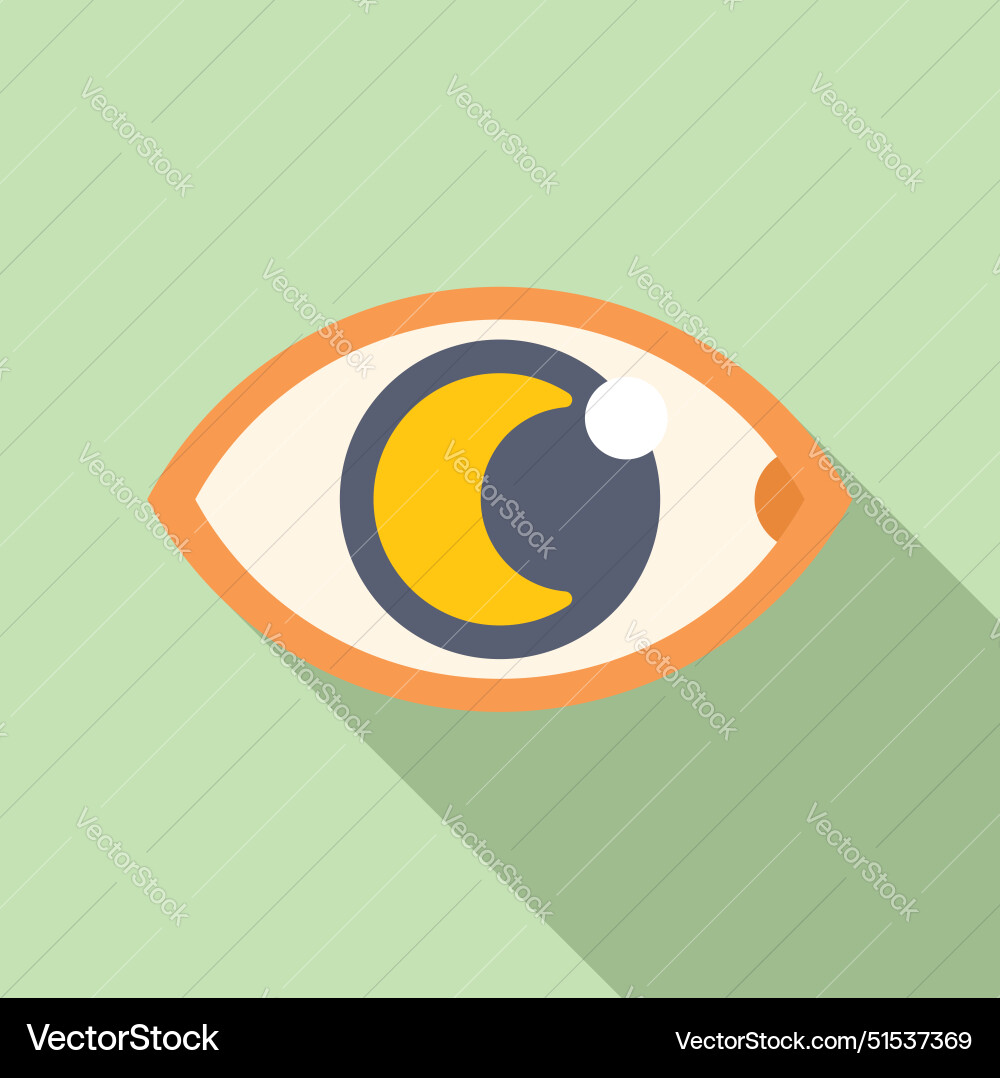 Eye watching crescent moon minimal Royalty Free Vector Image