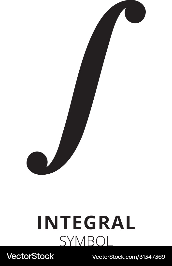 Integral Symbol Icon Royalty Free Vector Image