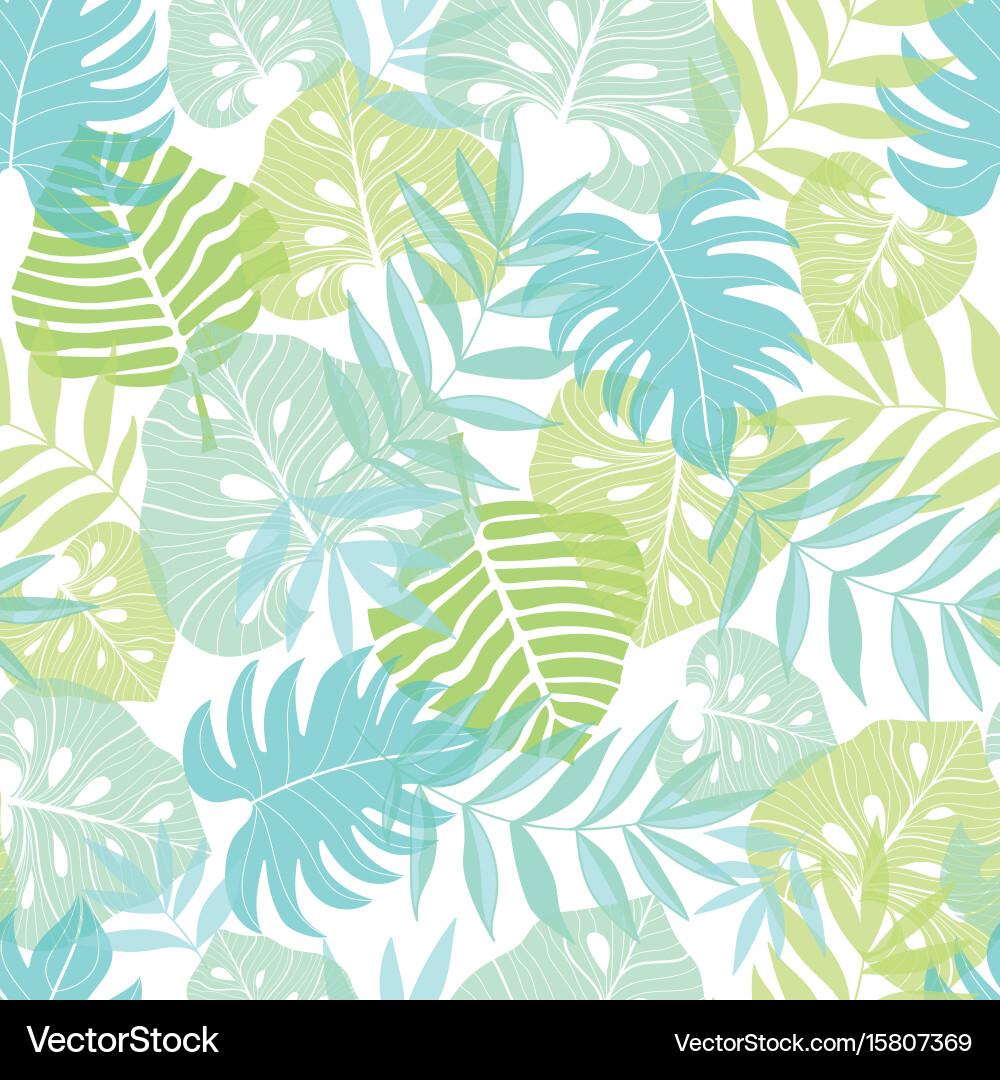 Tropical Leaf Pattern Royalty Free Vector Image
