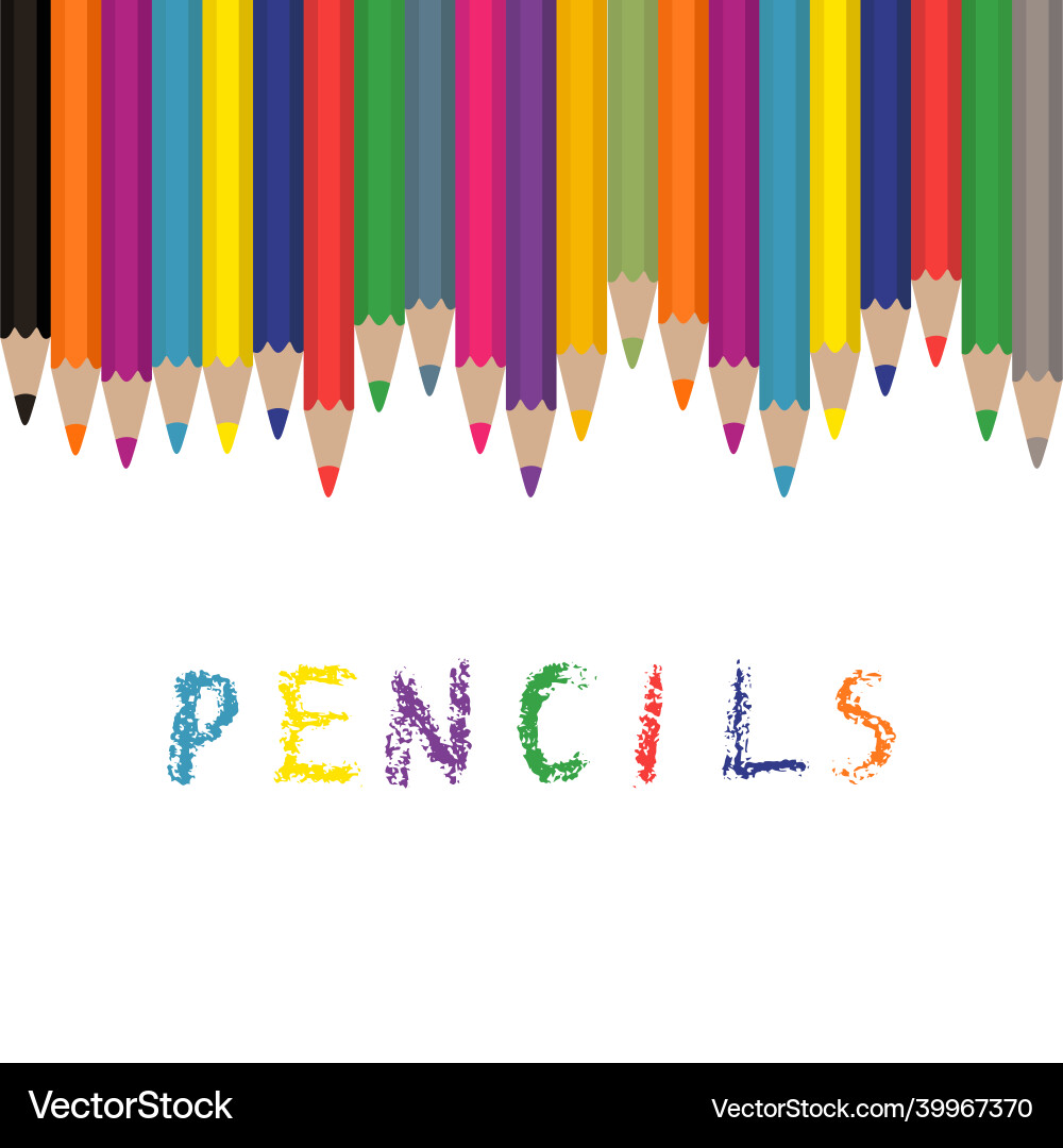 Colorful Pencil Background Royalty Free Vector Image