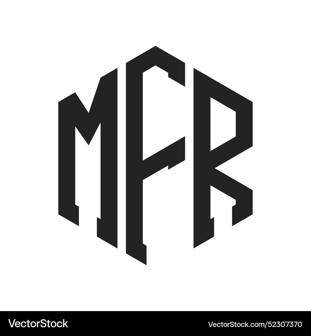 Mfr logo design initial letter monogram Royalty Free Vector