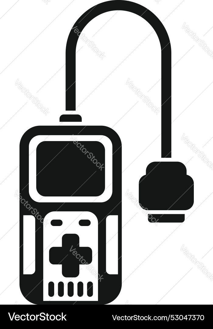 Portable game console connecting to tv via cable Vector Image