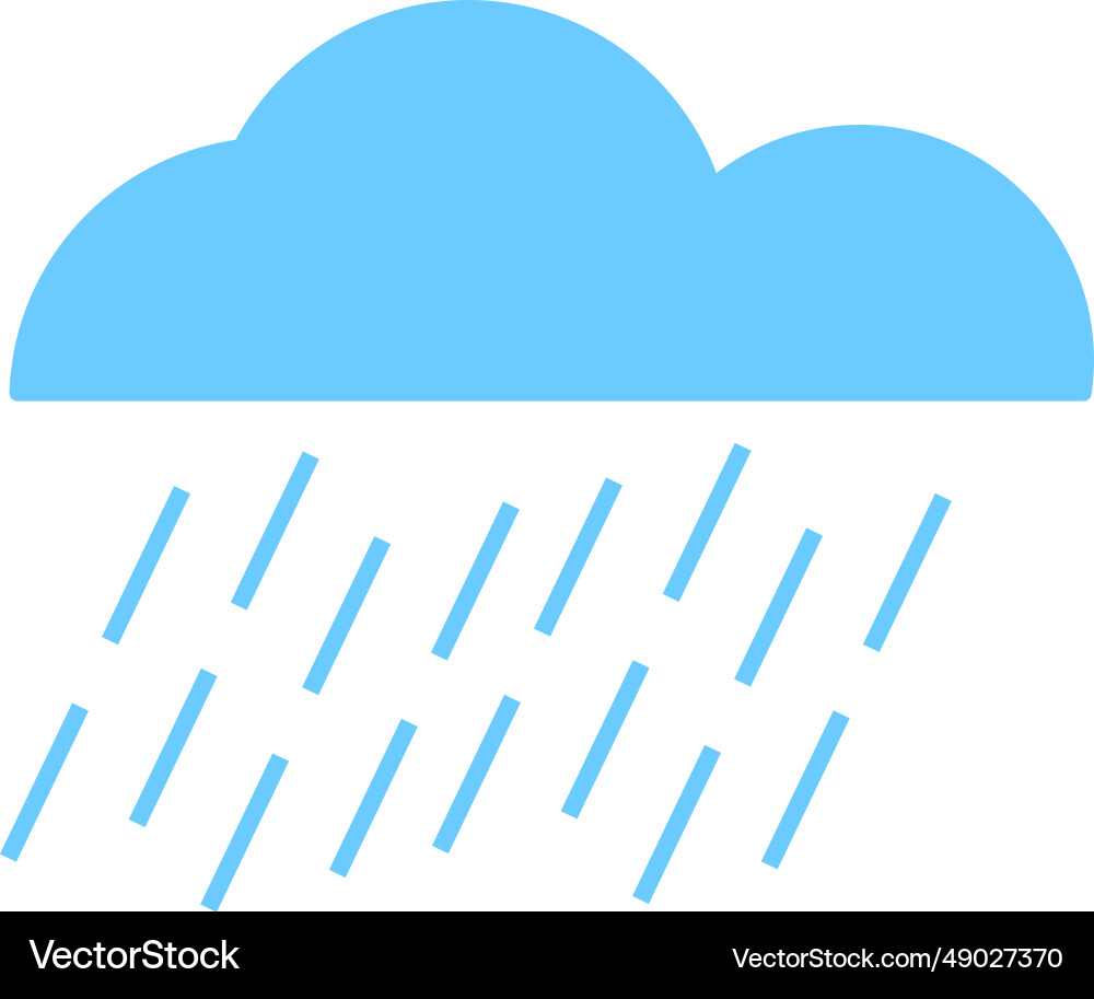 Rain weather icon clipart isolated Royalty Free Vector Image