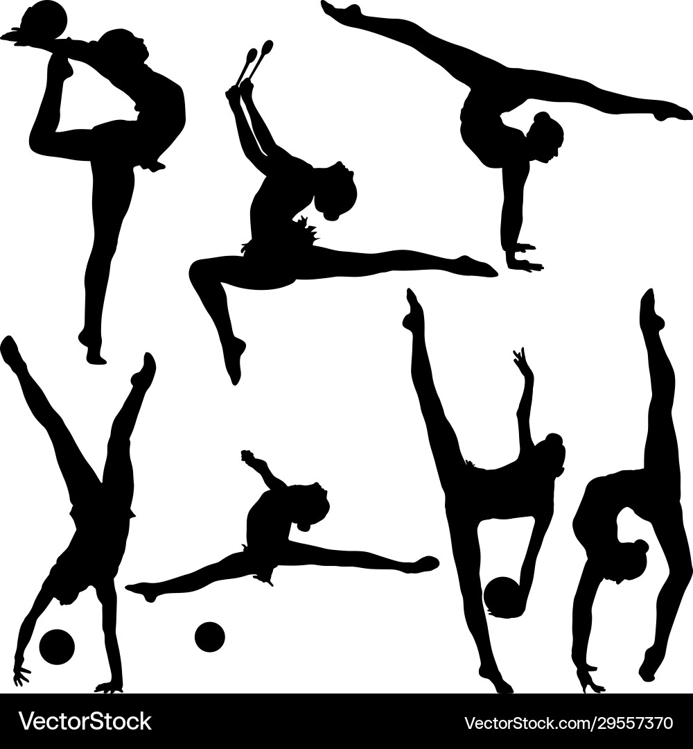 Rhythmic gymnastics Royalty Free Vector Image - VectorStock