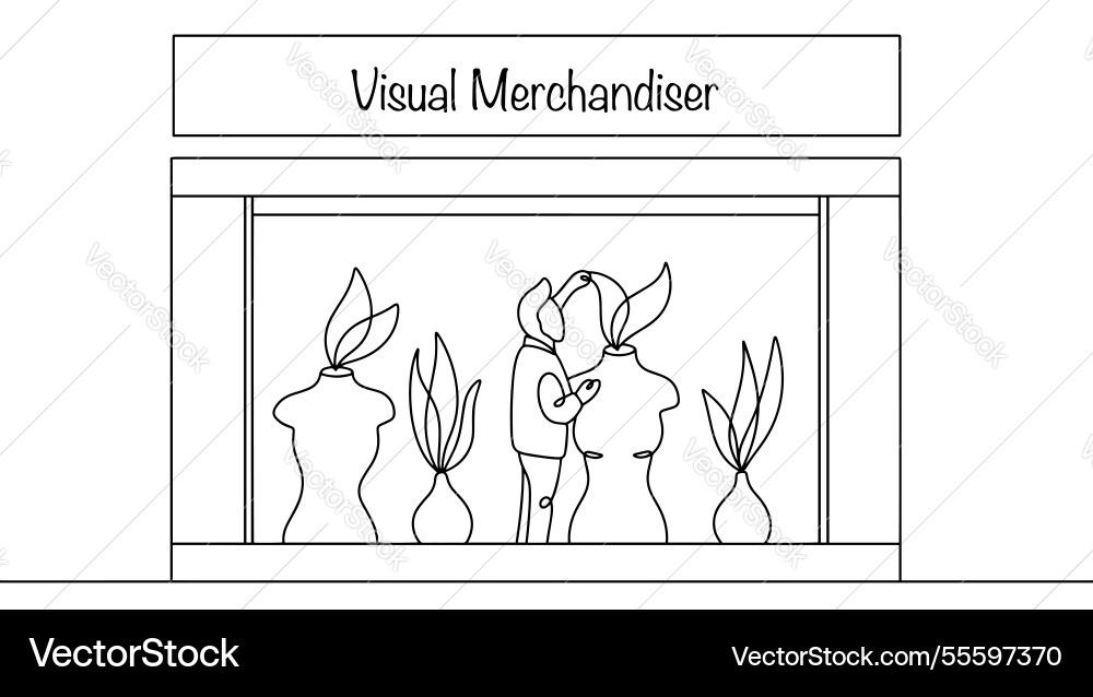 Visual merchandiser Royalty Free Vector Image - VectorStock