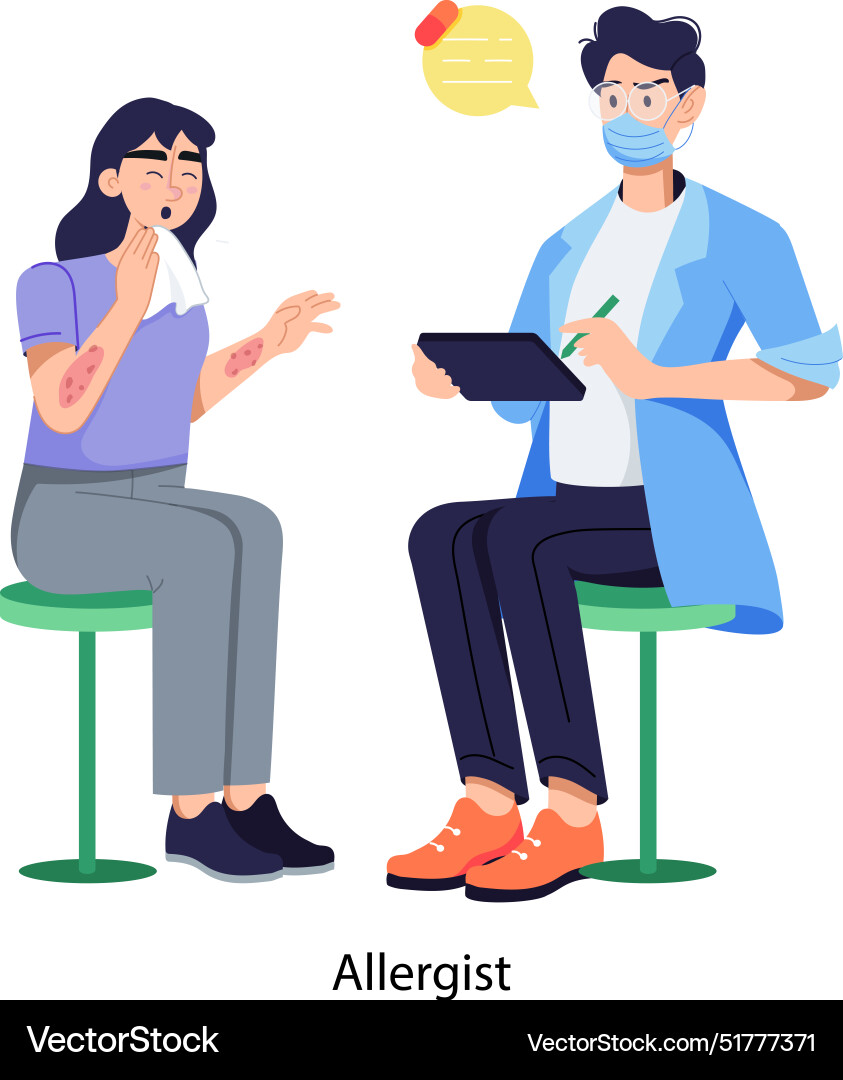 Allergist Royalty Free Vector Image - VectorStock
