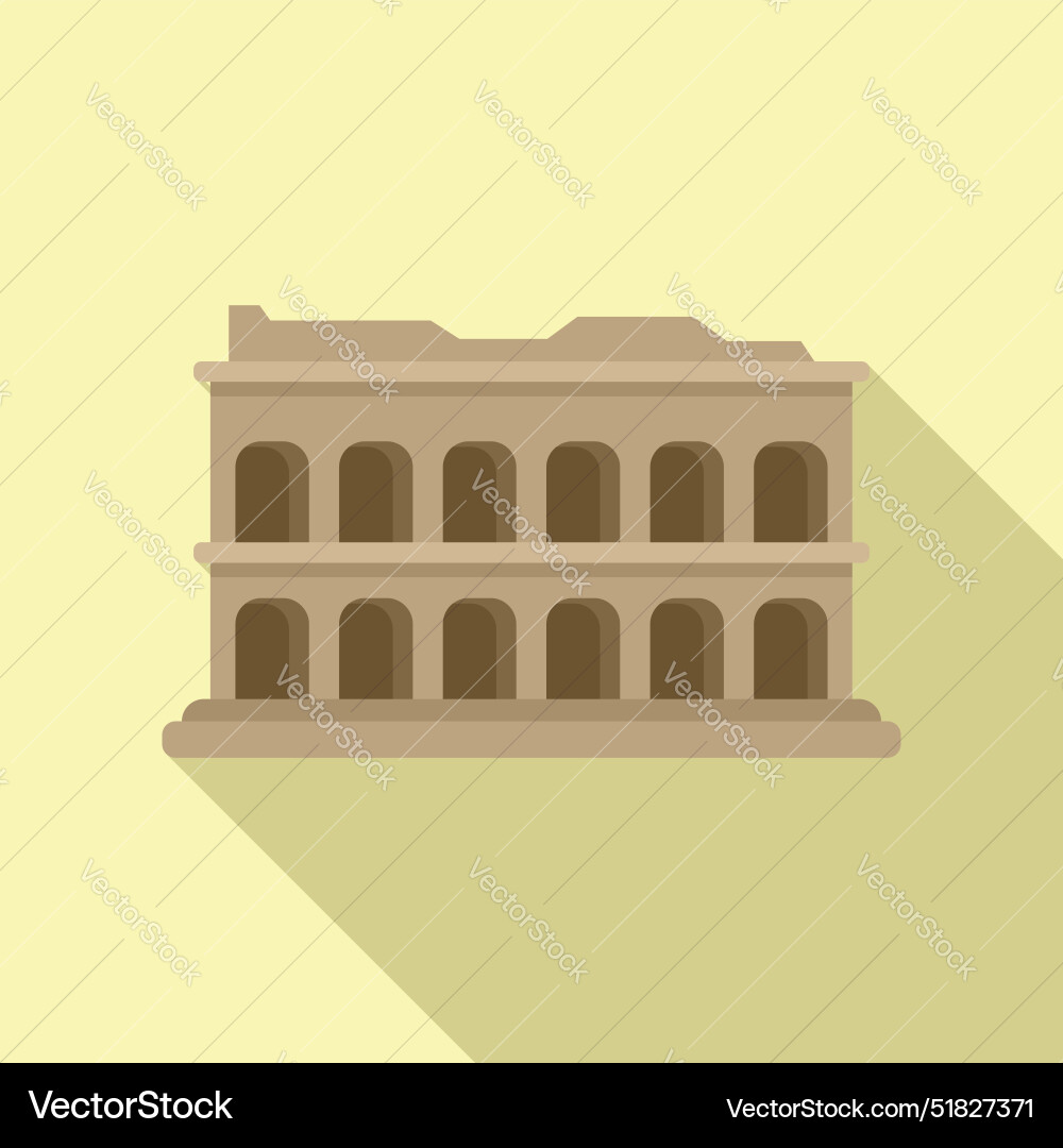 Ancient roman colosseum building standing Vector Image