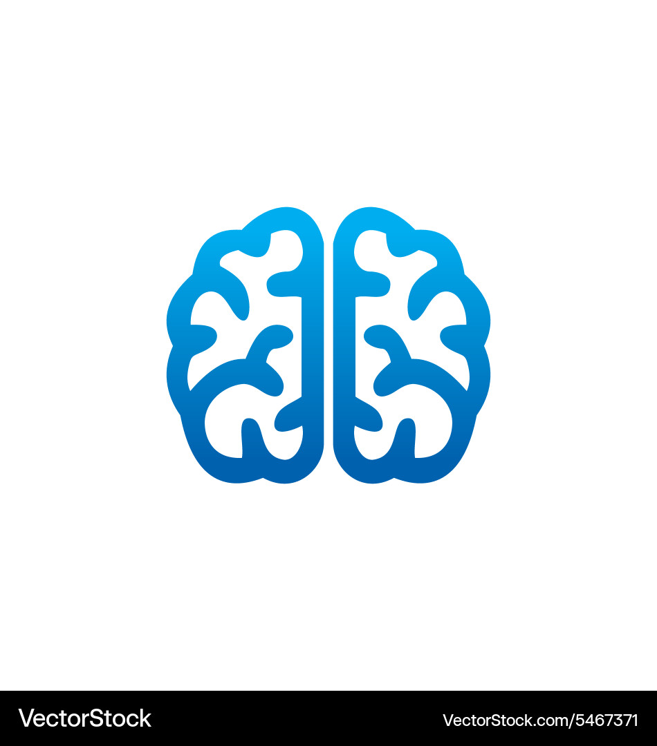 Brain abstract knowledge science logo Royalty Free Vector