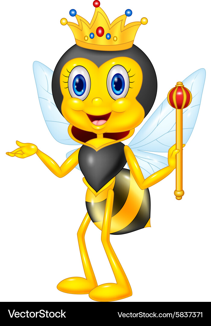Cartoon Queen Honey Bee