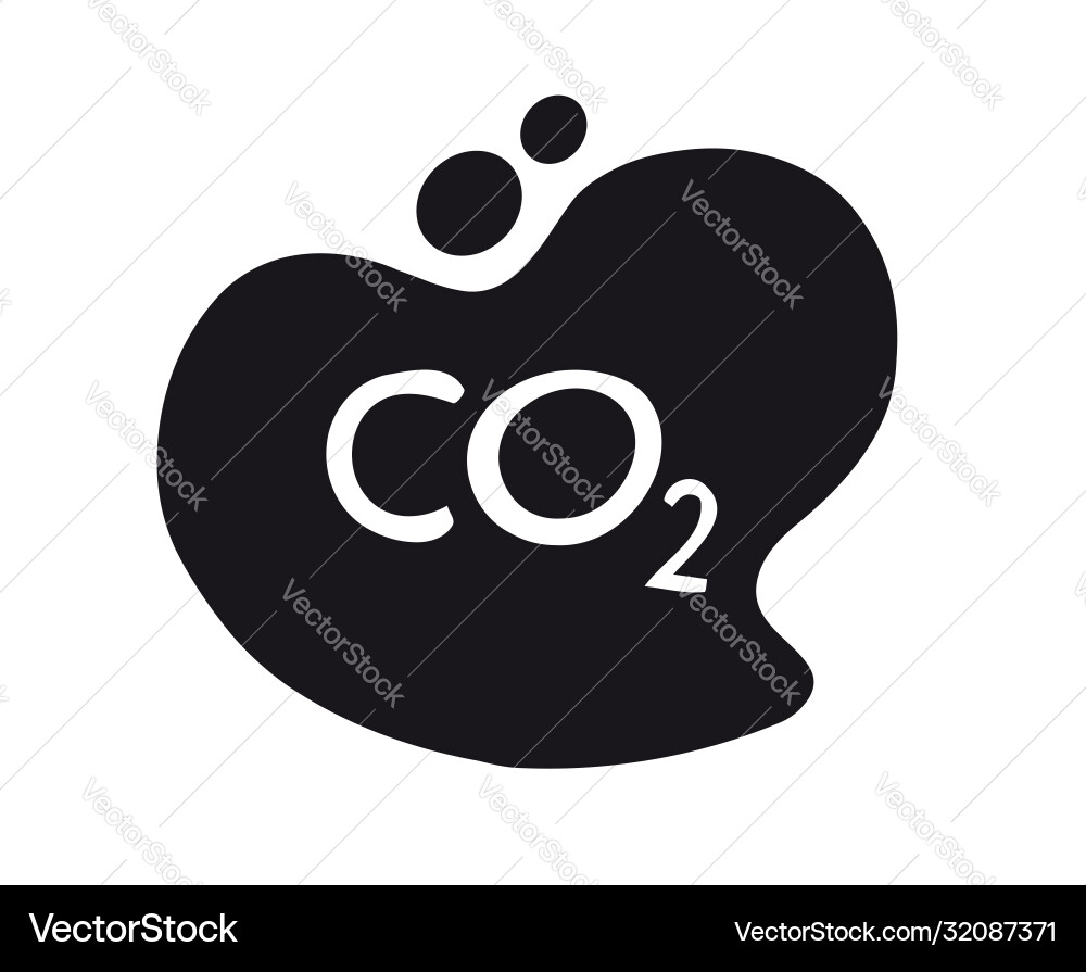 Co2 carbon pollution and emission cartoon comic Vector Image