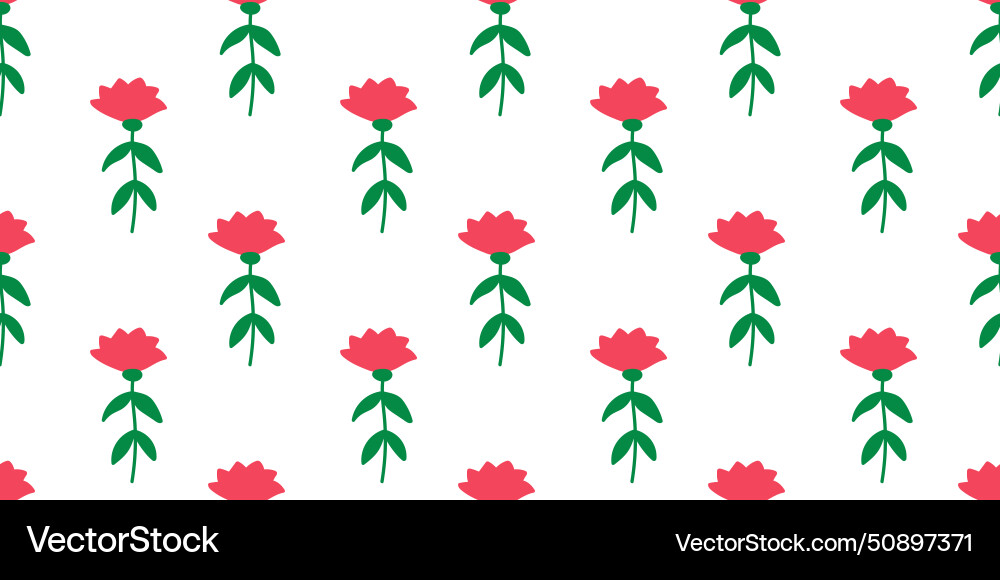 Colorful flower seamless pattern in children Vector Image