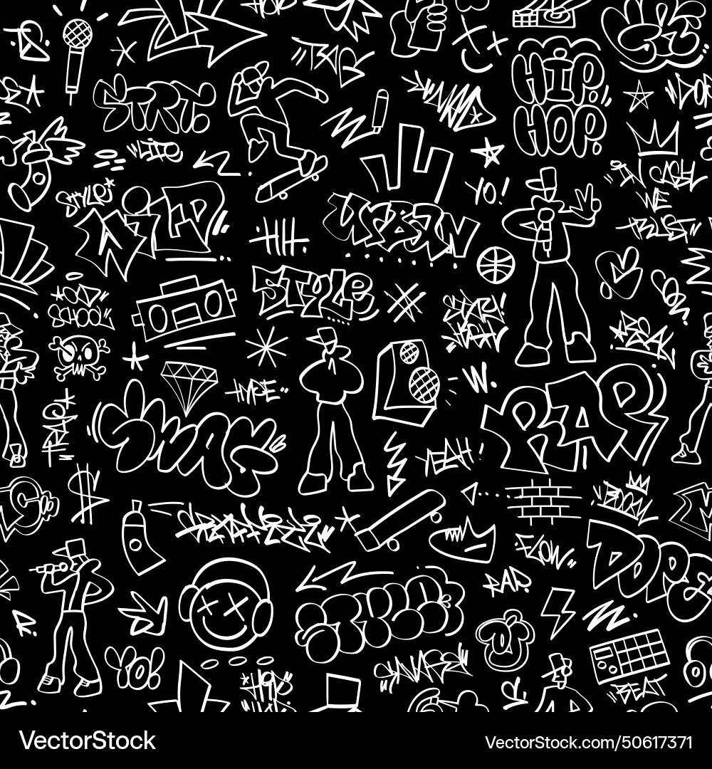 Graffiti rap musicstreet style lettering Vector Image