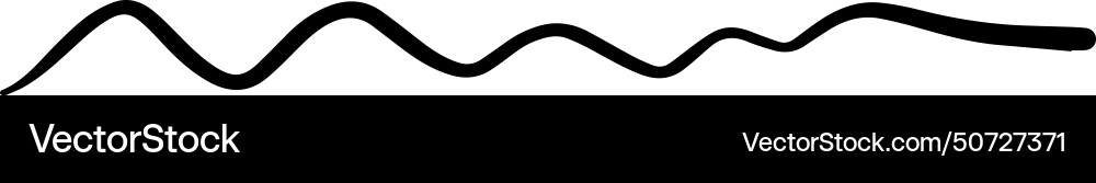 Hand drawn curly swish icon paint brush design Vector Image