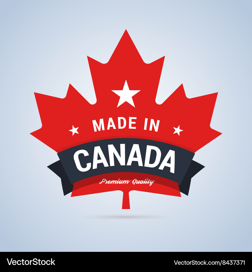 Made in canada badge Royalty Free Vector Image