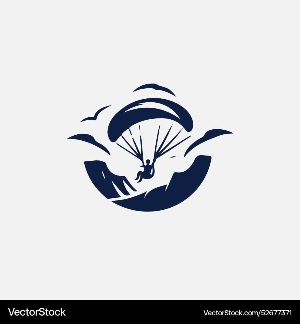 Paragliding logo Royalty Free Vector Image - VectorStock