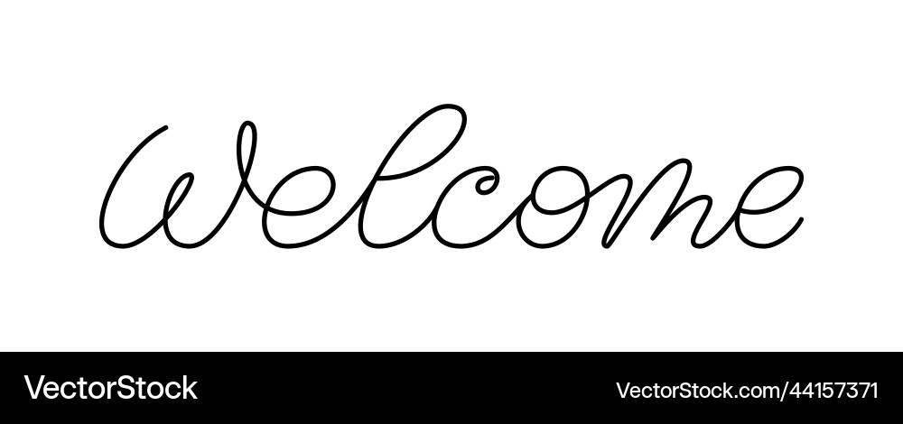 Welcome invite quote line header scrapbook stamp Vector Image