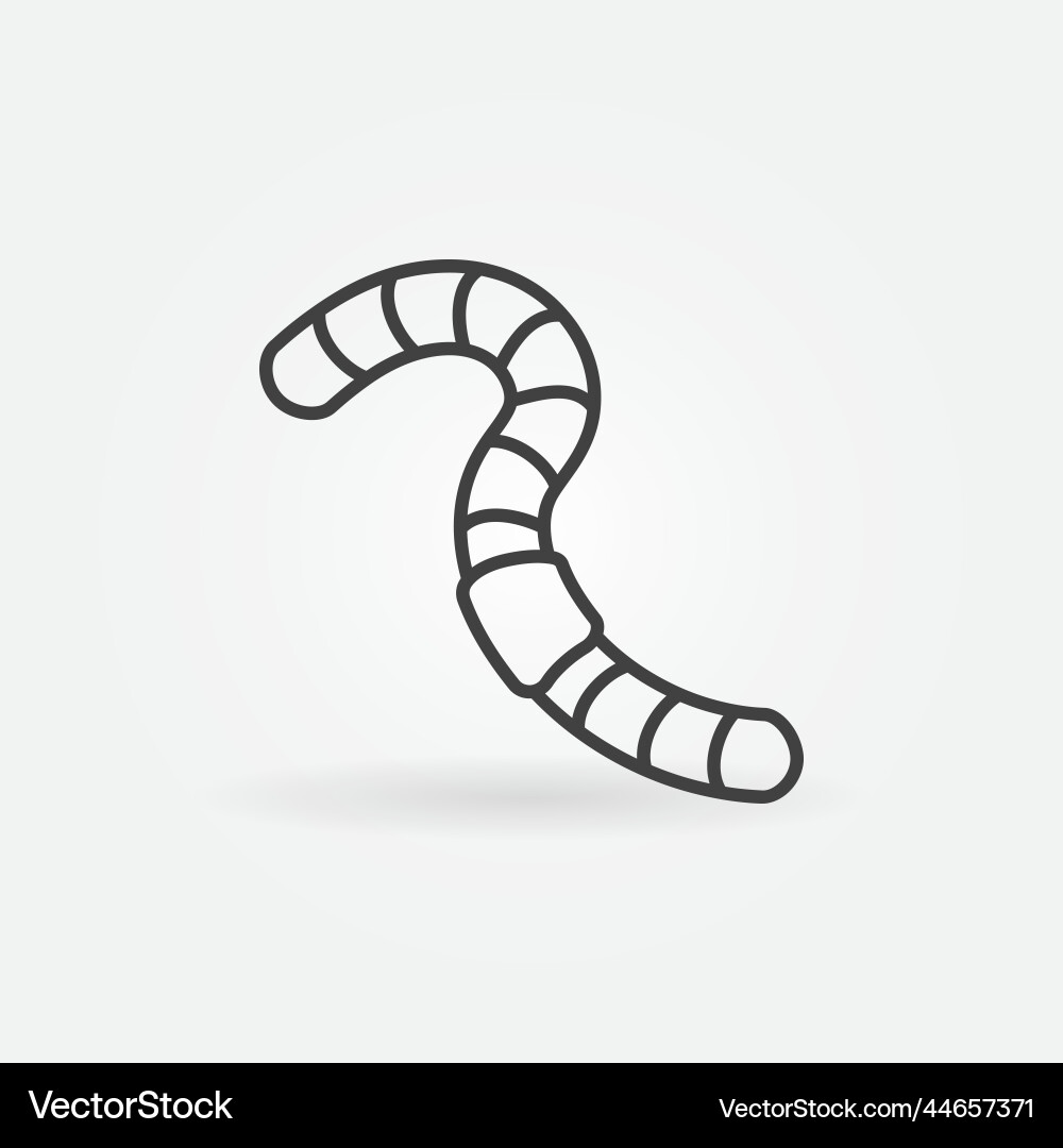 Worm concept line icon - earthworm linear Vector Image