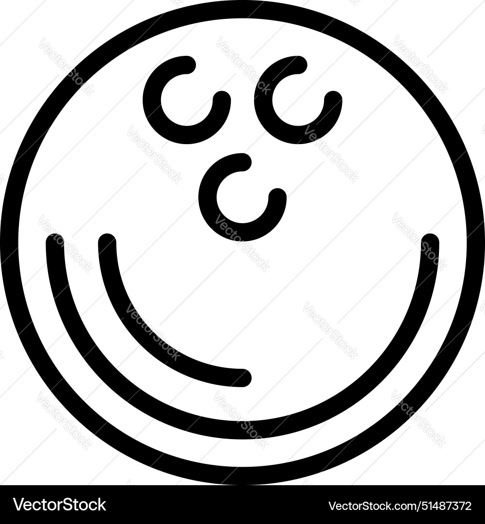 Black and white doodle of a smiley face Royalty Free Vector