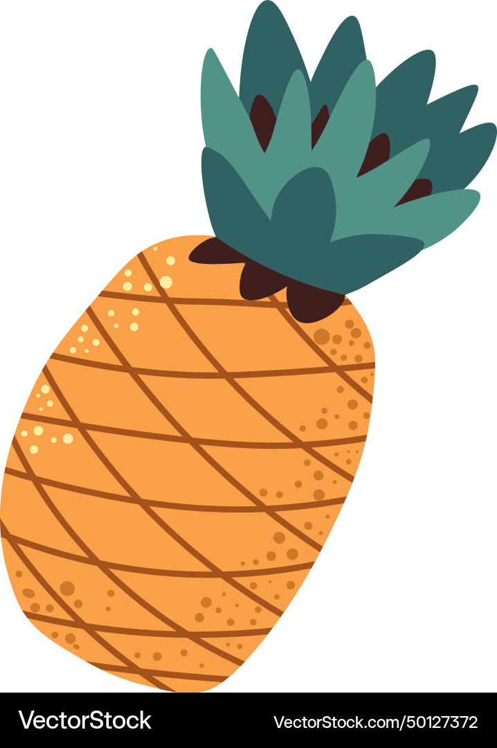 Delicious organic pineapple natural fruit food Vector Image