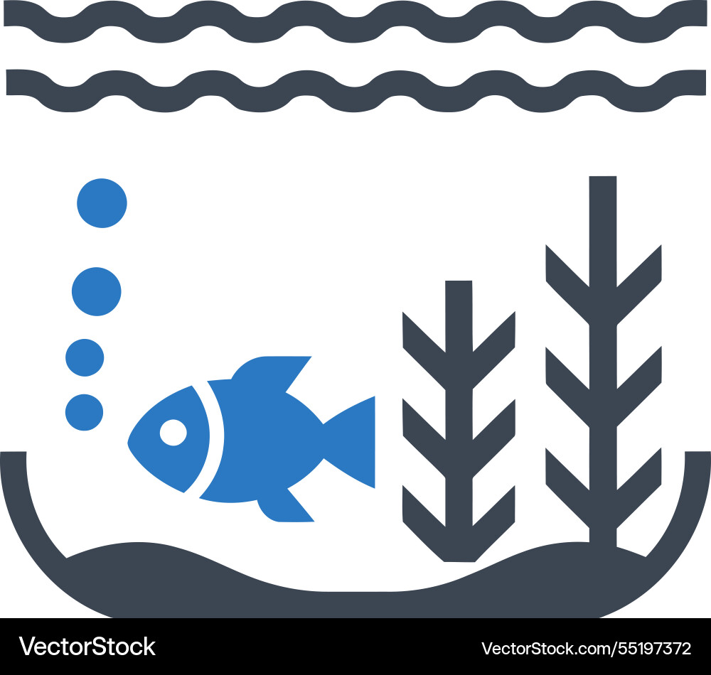 Fish tank icon Royalty Free Vector Image - VectorStock