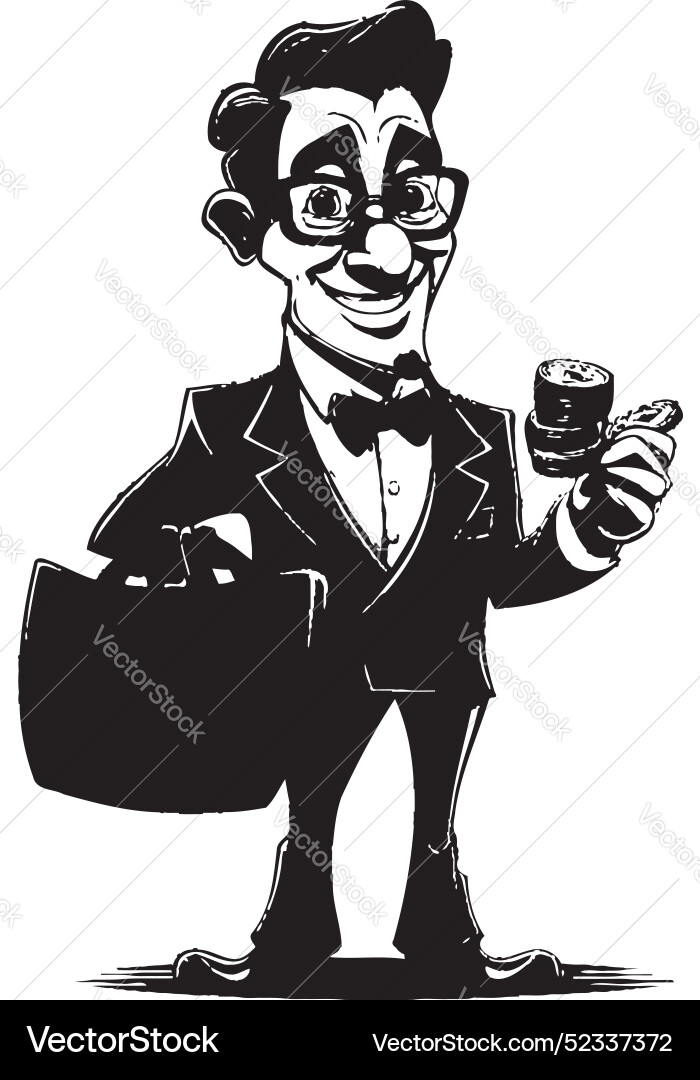 Funds keeper wealthy emblem icon dollar custodian Vector Image