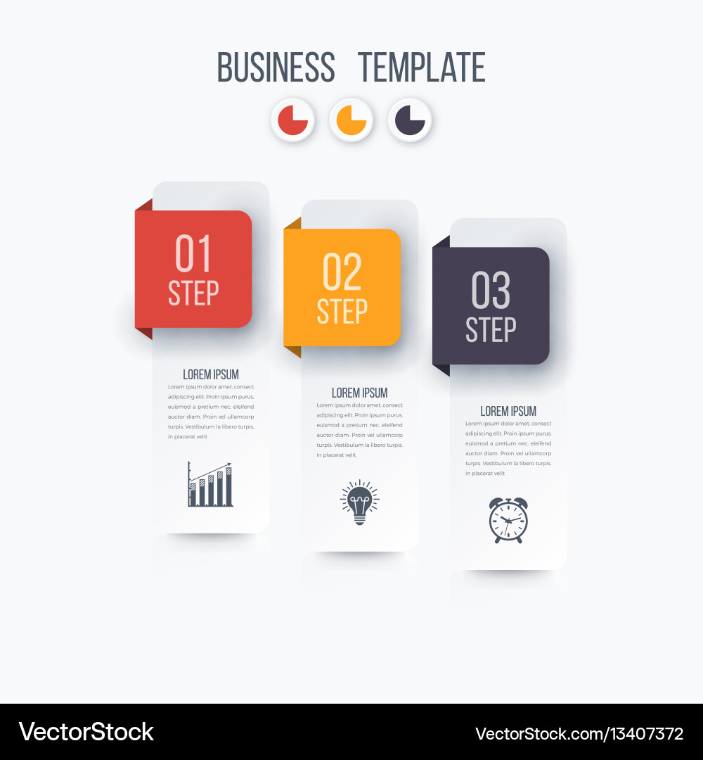 Infographics 3 options Royalty Free Vector Image