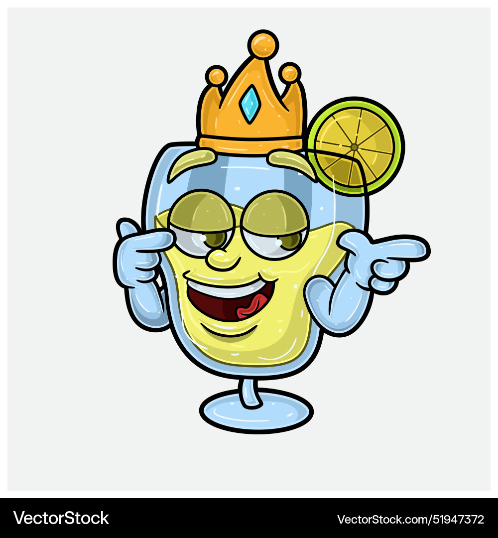 Margarita mascot cartoon with smug expression Vector Image