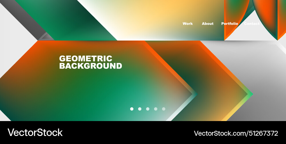 Minimal geometric web site page template design Vector Image