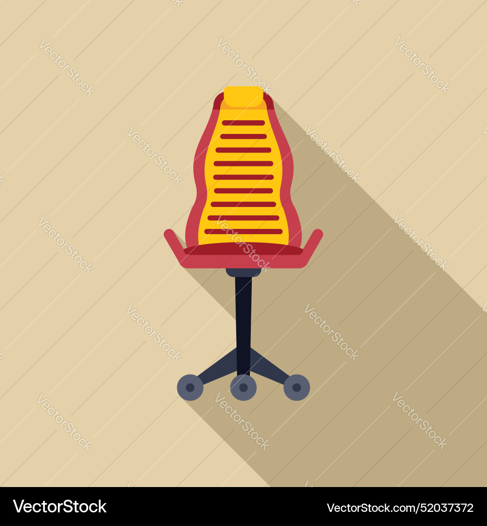Modern office chair standing on beige background Vector Image