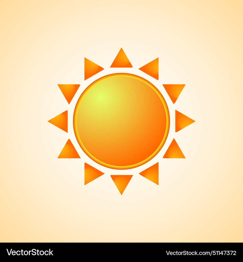 Sun icon sunlight symbol abstract Royalty Free Vector Image