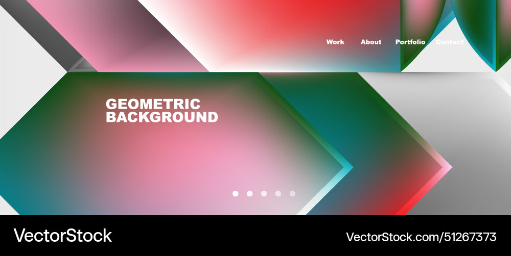 Abstract geometric shapes web design page Vector Image