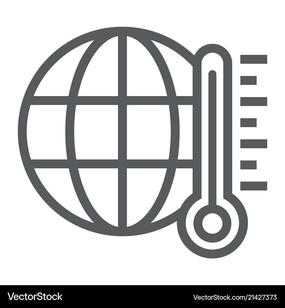 Global Warming Icon - Climate Change Royalty Free Vector