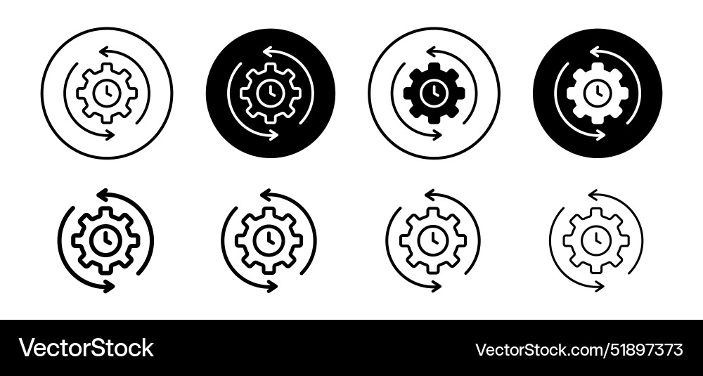 Productivity and efficiency icon set collection Vector Image