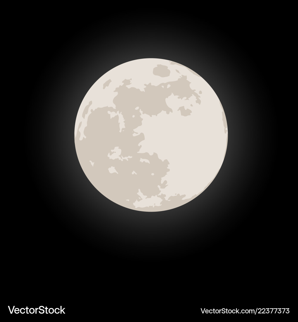 full moon vector icon