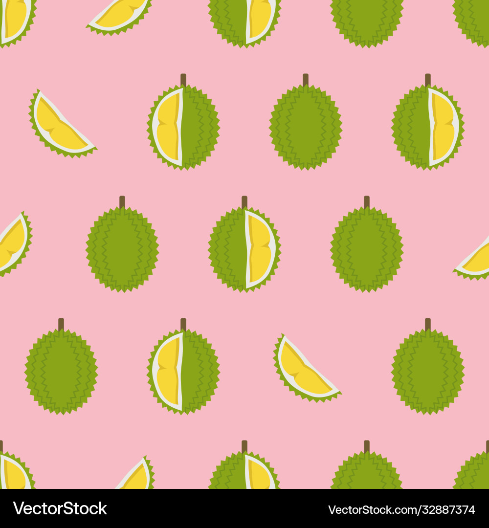 Durian Fruit Seamless Pattern Royalty Free Vector Image