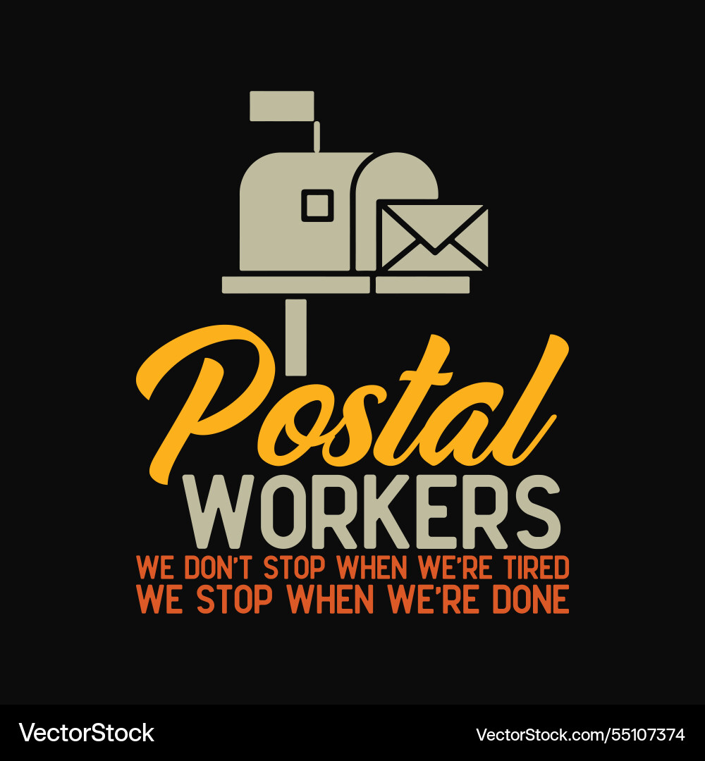 Funny postal worker mail carrier Royalty Free Vector Image