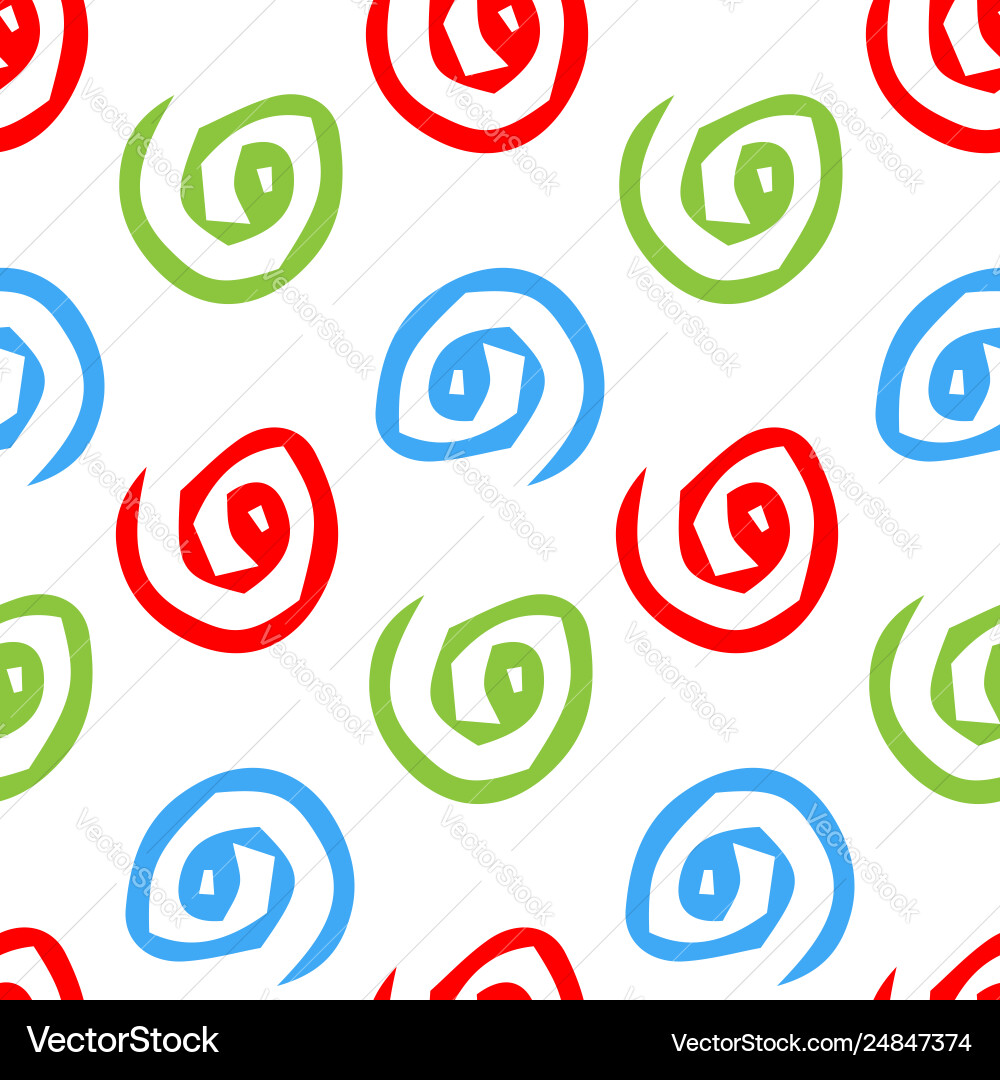 Hand-Drawn Spiral Pattern Royalty Free Vector Image