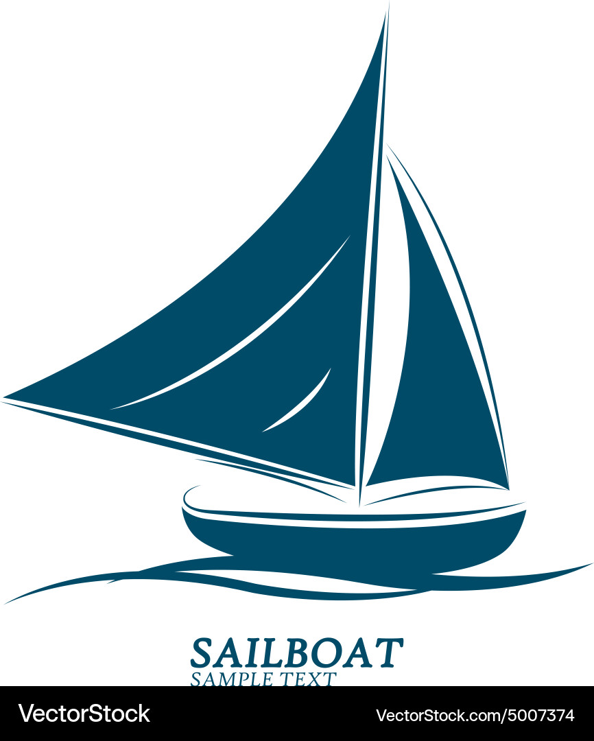 Segelboote Lizenzfreies Vektorbild - VectorStock