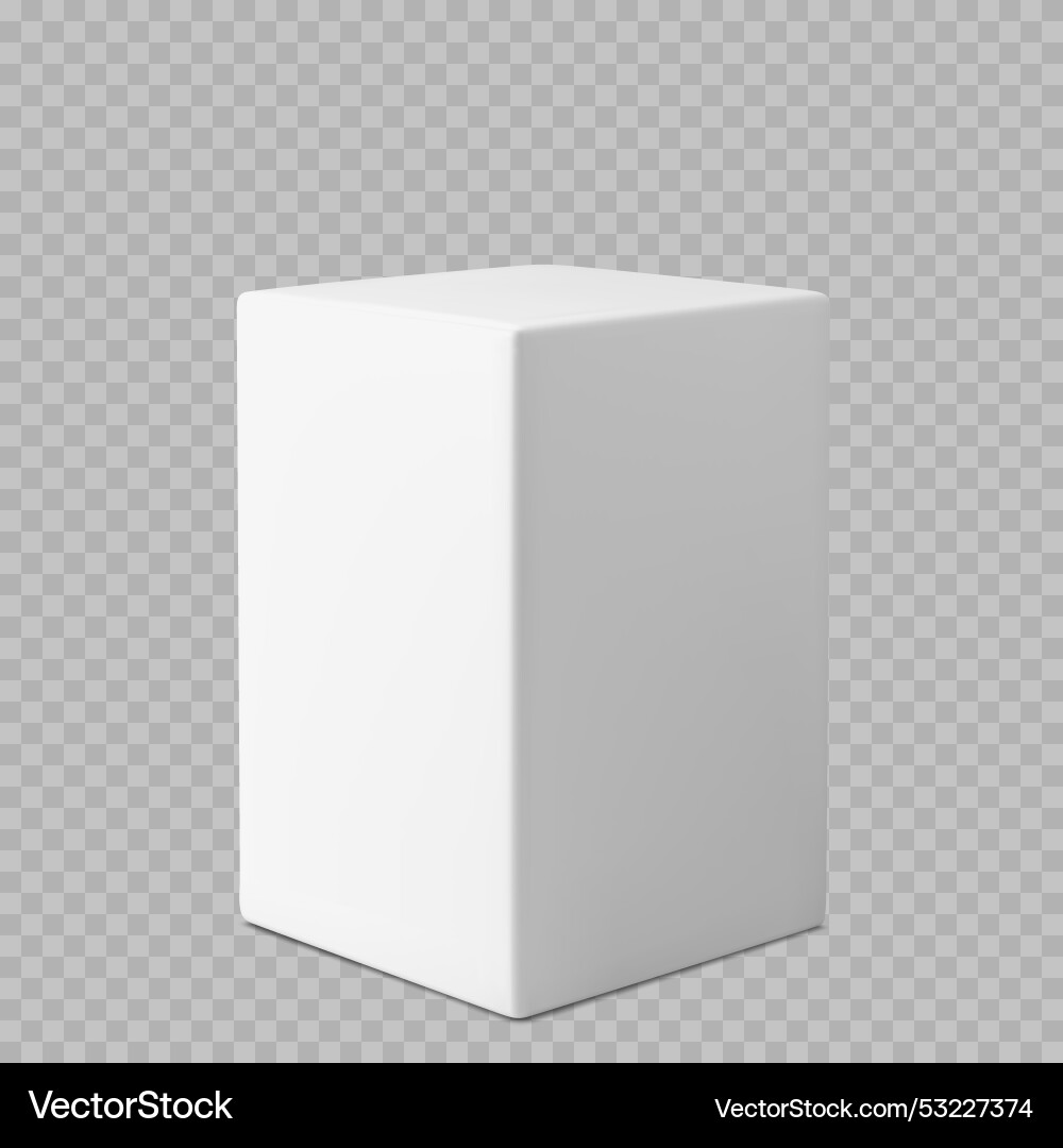 White plinth podium base platform 3d round blank Vector Image