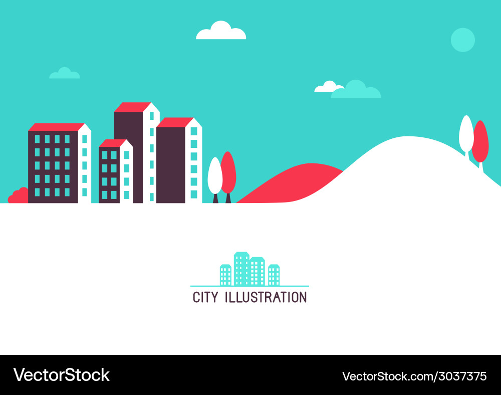City header Royalty Free Vector Image - VectorStock